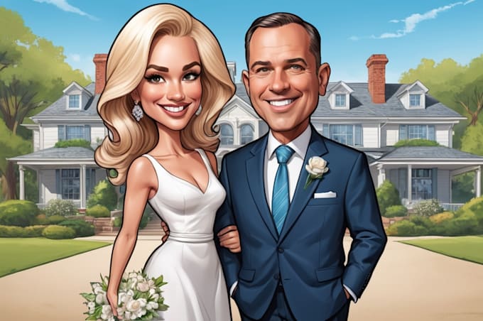 Draw real estate cartoon caricature from photo by Kaikursagie | Fiverr
