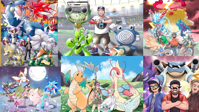 Draw pokemon pixel art sprite sheet custom pokemon avatar chibi fakemon ...