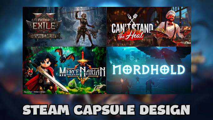Do steam capsule design, game art, game banner, game ui, game poster by ...