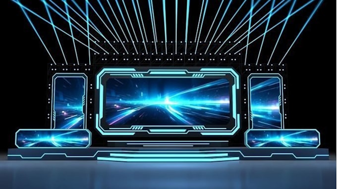 Design 3d photorealistic stage design, 3d stage lighting, 3d event ...