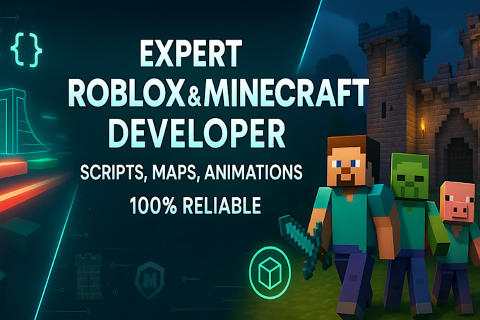 Develop roblox minecraft game environment map script character model ...