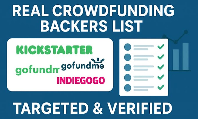 Generate real crowdfunding backers list for kickstarter, gofundme, or ...