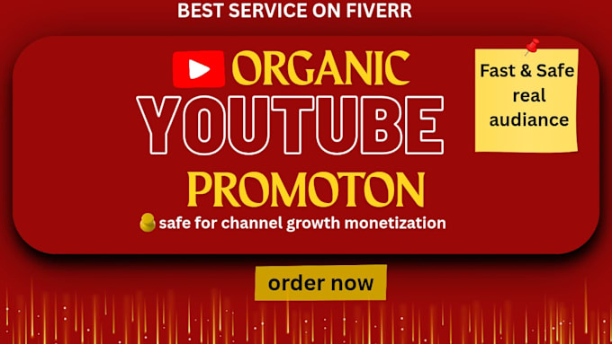 Do organic youtube promotion for channel growth by Marketingma64 | Fiverr