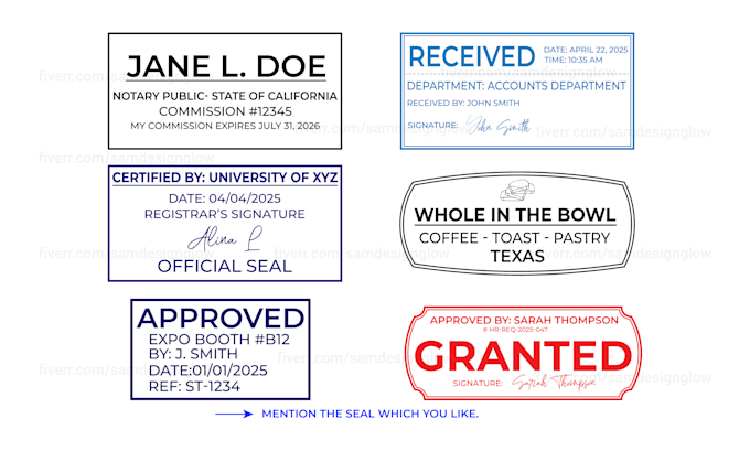 example stamp company