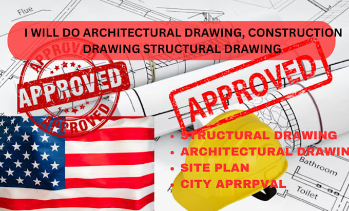 Review, stamp, seal architectural drawing construction plan city permit drawing by Xandros ...