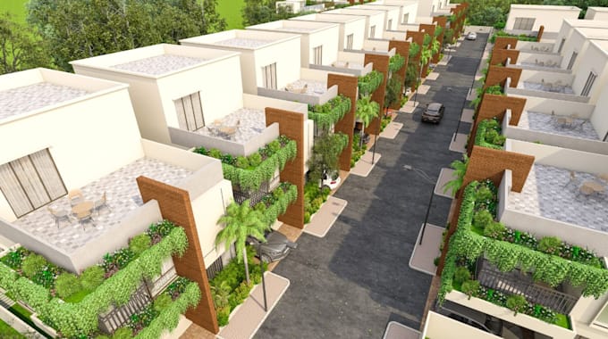 Remodel real estate property, row house design, unit townhouse ...