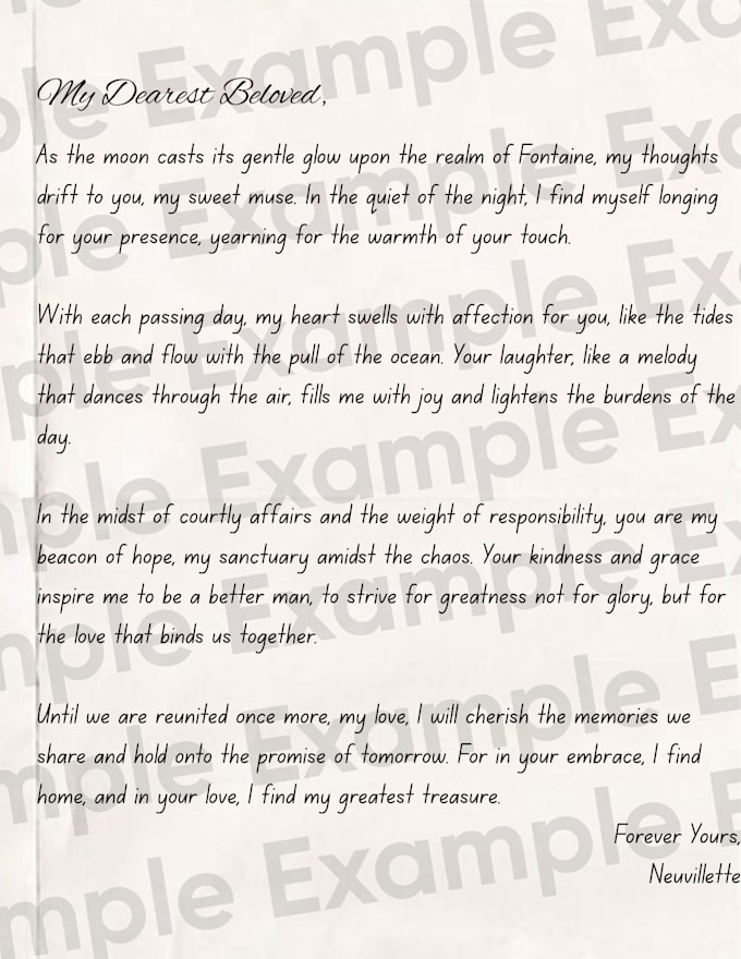 Write a comfort letter as your comfort character by Asleepywormy | Fiverr