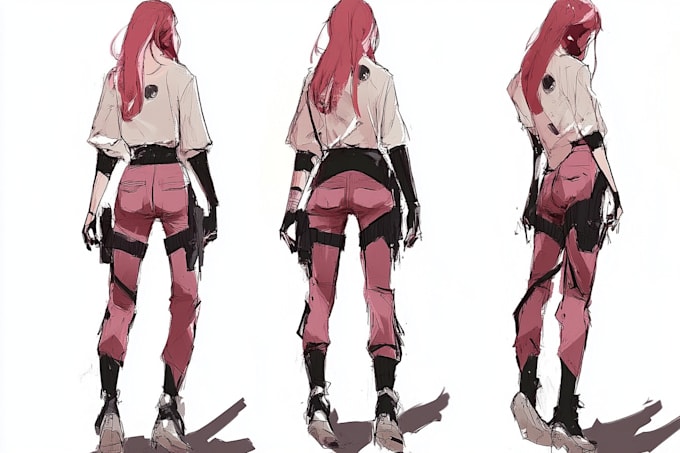 Draw realistic character design and concept art by Mayonlesba | Fiverr