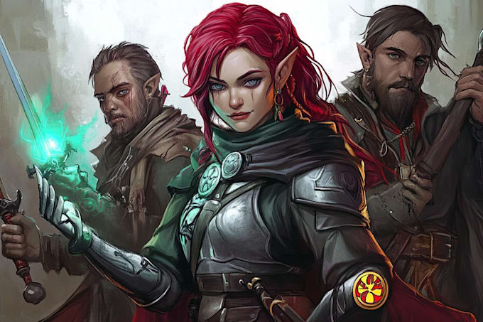 Draw dnd art, fantasy illustration, fanart, rpg, character by Deliaerry ...