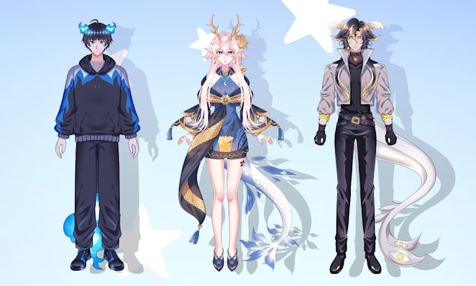 Draw your vtuber model character by Chow_art | Fiverr