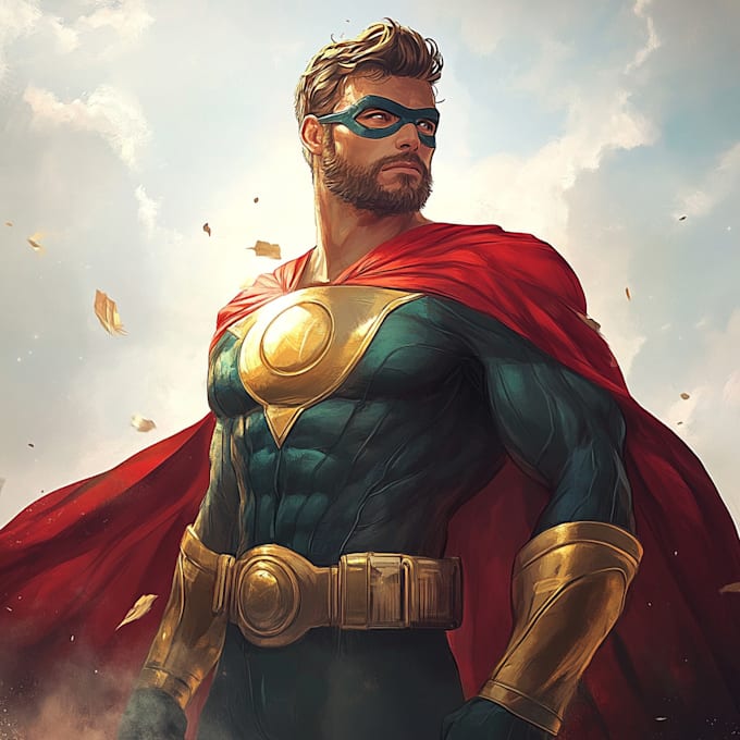 Create concept art superhero character by Cuxopotamus | Fiverr