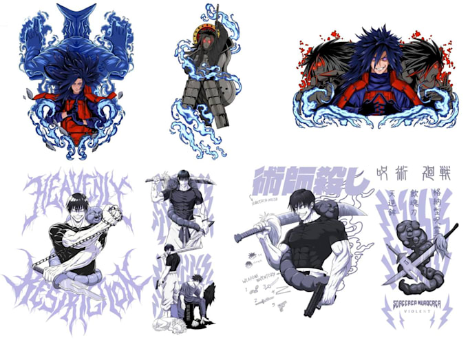Custom anime style clothing prints by Rakova_kate | Fiverr