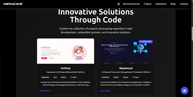 Build portfolio website using react , fast api by The_shawon | Fiverr