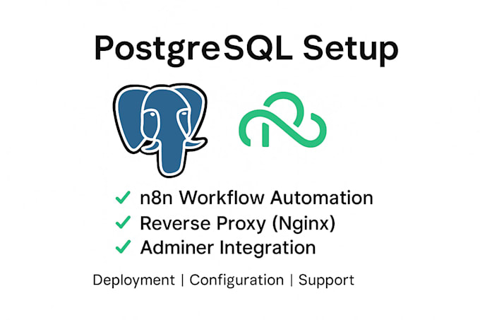 Install and setup n8n on your server with postgresql, docker, and adminer by Zain899 | Fiverr