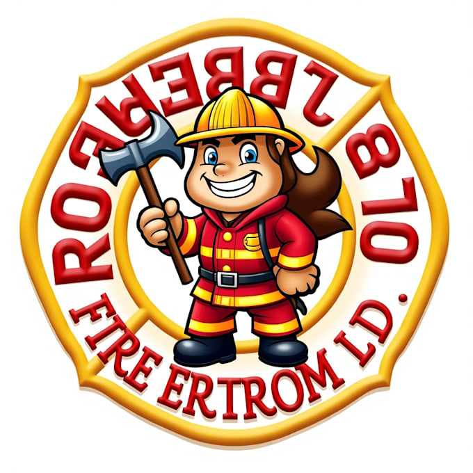 Design high quality firefighter volunteer mascot logo with fastest ...