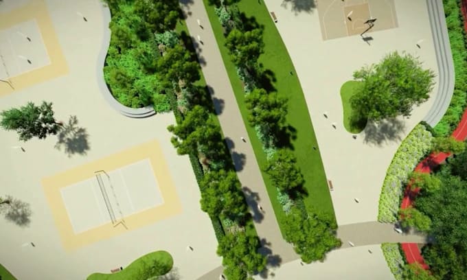 Render 3d master plan, site plan, landscape, rv park and urban planning design by Sketchuv ...