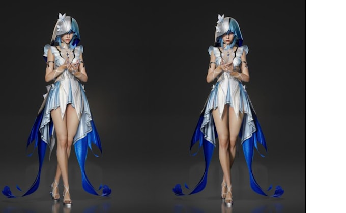 Build vrml 3d character,3d robot model, stylized nsfw, spine3d, sculpt3d,ue5 rig by Tomillola ...