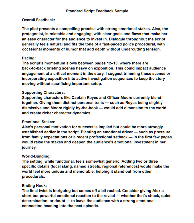 Provide honest, professional feedback on your script by Scriptsavvypro ...