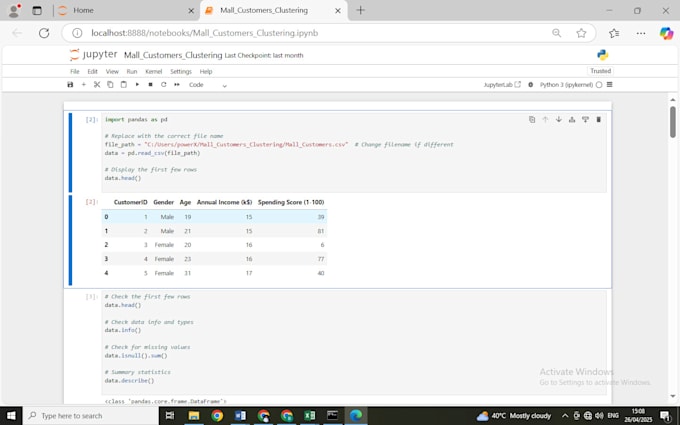 Do basic to advanced data analysis and visualization using python by ...