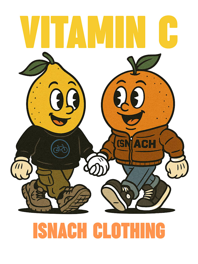 Create retro cartoon mascot designs and 1950s style for clothing brands ...