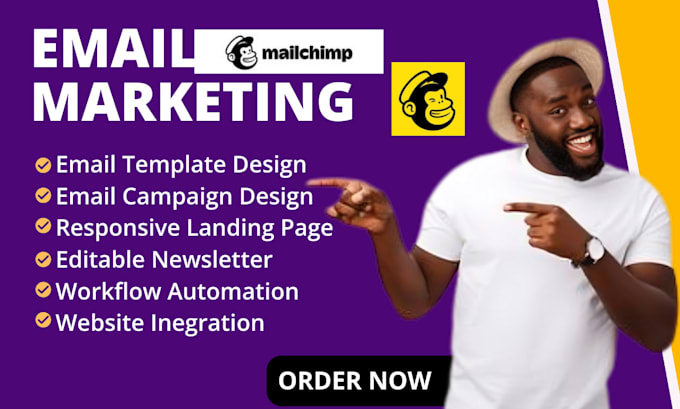 Setup mailchimp email marketing campaign design template newsletter ...