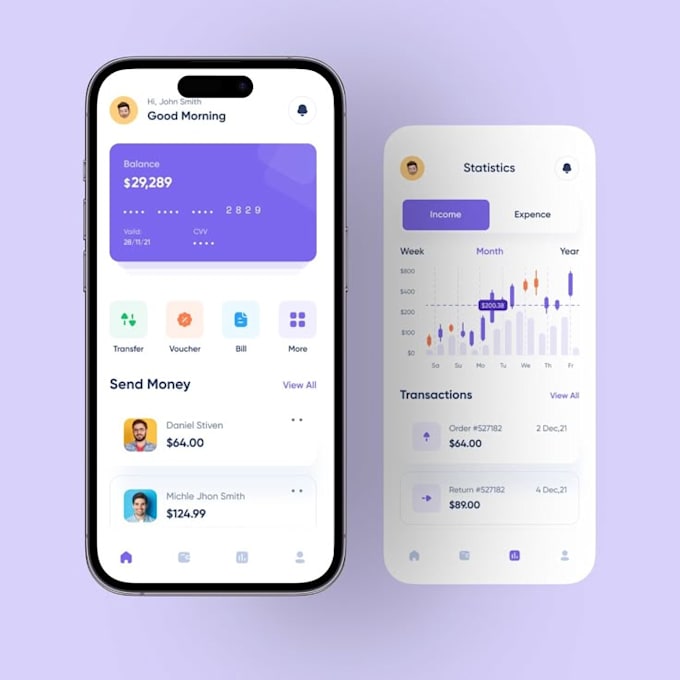 Design loan, fintech mobile app ui ux using figma by Larrykieth | Fiverr
