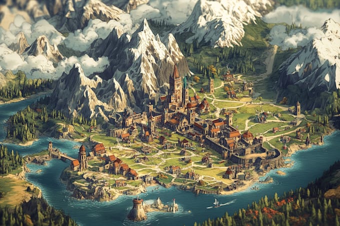Draw high quality fantasy or real world vector maps by Armstron326 | Fiverr
