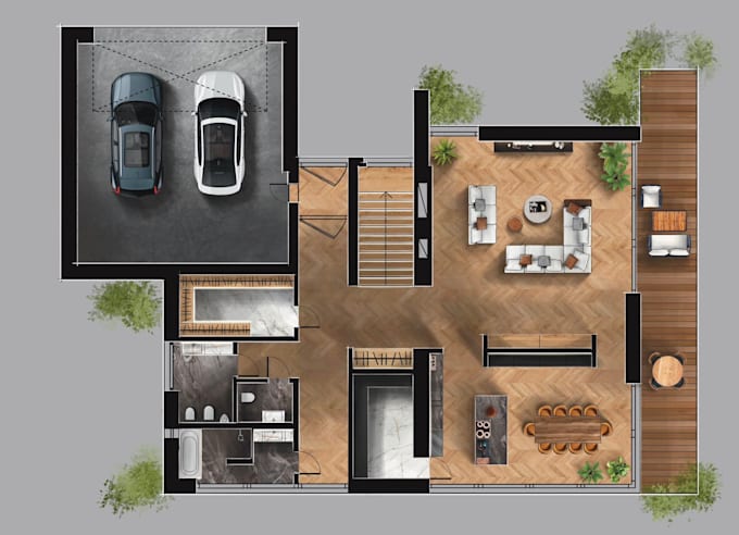 Sketch floor plan in procreate by Deniseserran165 | Fiverr