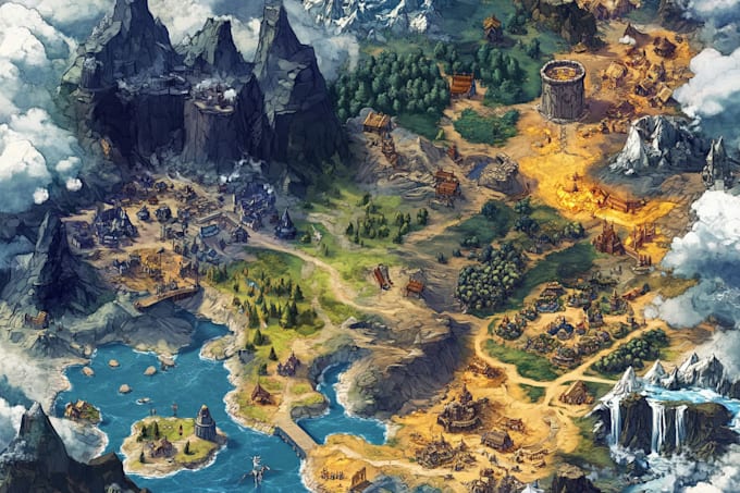 Create your fantasy map and rpg map by Falcuito022 | Fiverr