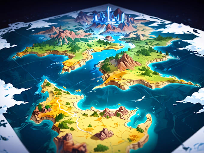Create a beautiful fantasy map in 4k for you by Trayneshills | Fiverr