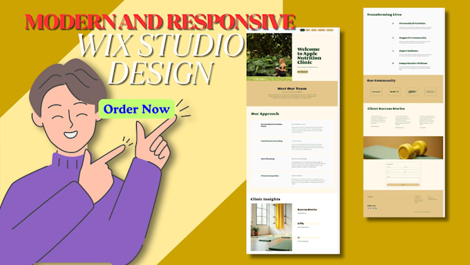 Design a modern wix landing page for your business or portfolio by ...
