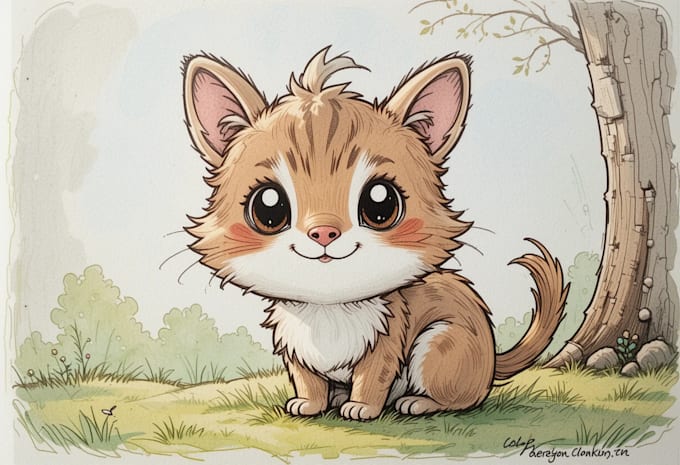 Draw any animal to adorable cartoon by Kreightone | Fiverr