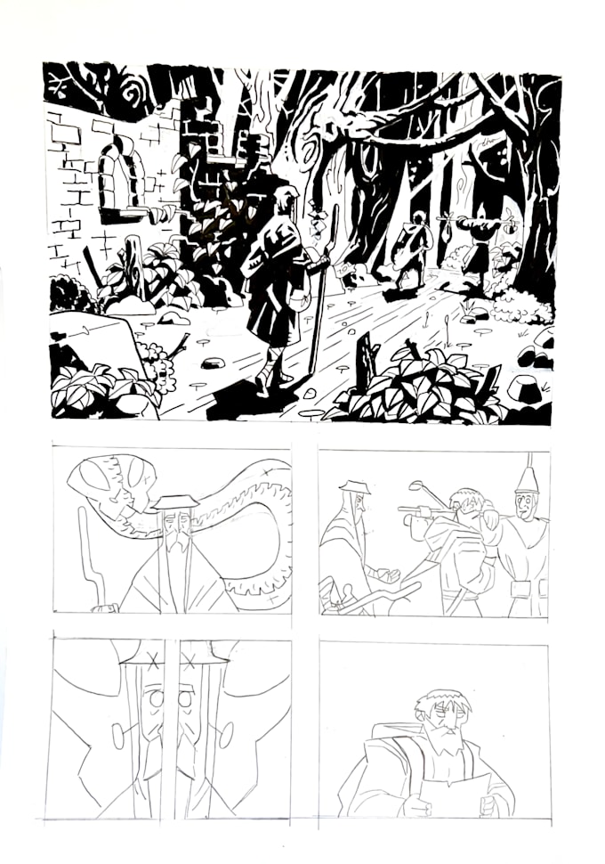 Draw a full comic page by Palma_comics | Fiverr