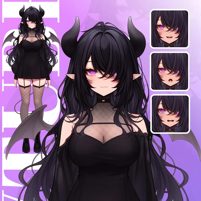 Build a custom vtuber model live2d rigging kawaii vtuber overlay anime ...