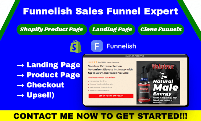 Design shopify landing page sales funnel with funnelish by Joellen ...
