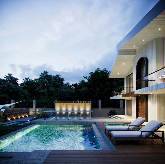 Turn 2d autocad plan to 3d house, interior, commercial space, exterior ...