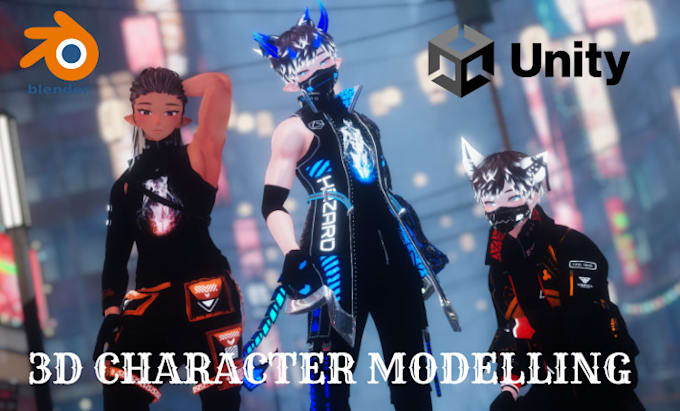 Create3d model vrchat avatar furry avatar nsfw 3d vtuber, unity ,pc and quest by Chris_jane56 ...