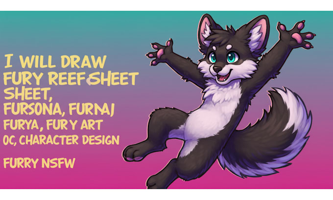 Draw furry reference sheet, fursona, furry art, oc, character design ...