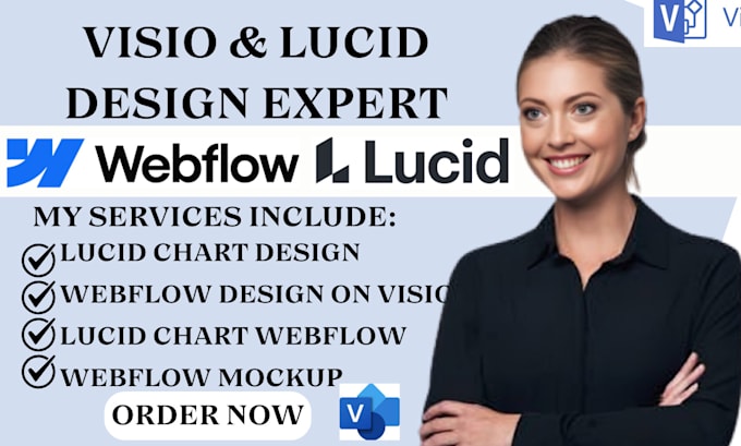 Create diagram on visio, design webflow on lucid, flowchart on visio ...