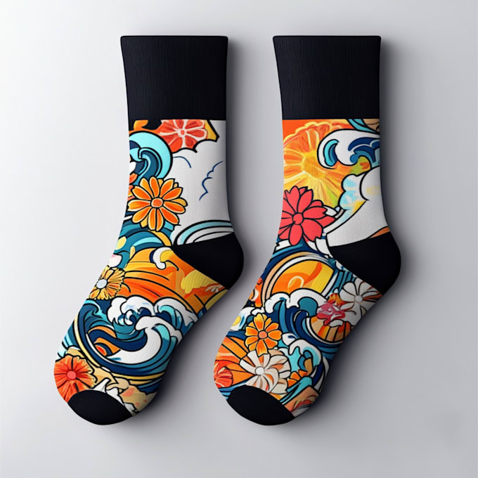 Draw modern and unique custom socks by Waneesahop | Fiverr
