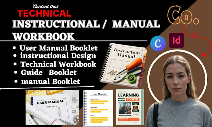 Design user manual booklet instructional design technical instruction ...
