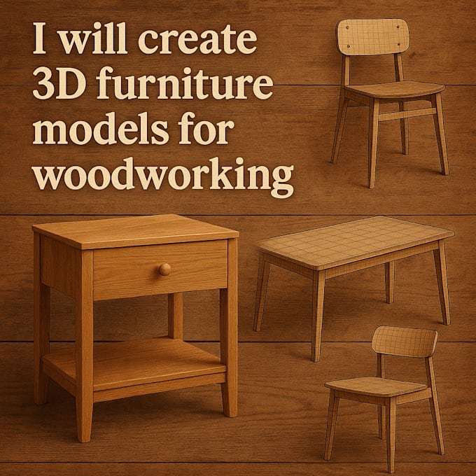 Create a detailed 3d model of your custom furniture for woodworking by ...