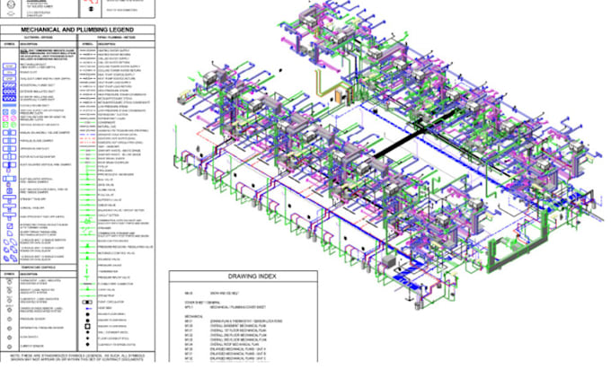Draw stamp architectural construction plan , city permit mep ...