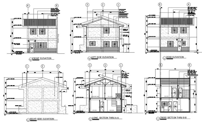 Do architectural permit drawings, floor plan, elevations and code ...