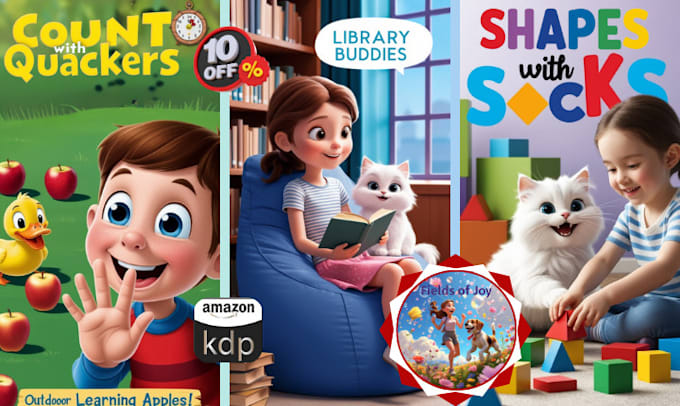 Design a children storybook illustration with cartoon characters by ...