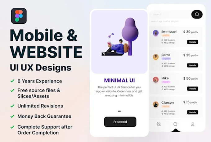 Do ui ux design for mobile app and web using figma by Wilsenadytia | Fiverr