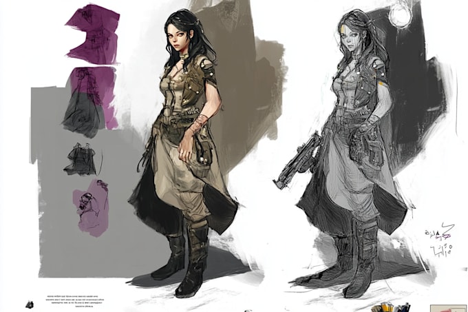 Paint character concept art and illustrations for you by Casheandler ...