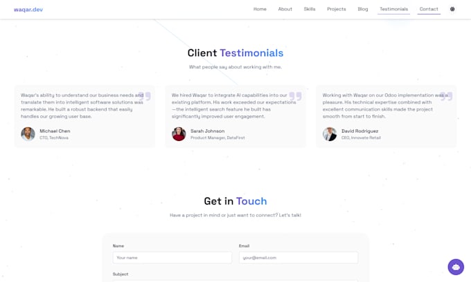 Design a modern personal portfolio website by Itswaqar963 | Fiverr
