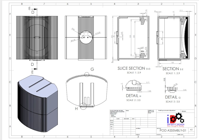 Do 2d technical drawing of your 3d model using solidworks by Engrmunawarkhan | Fiverr