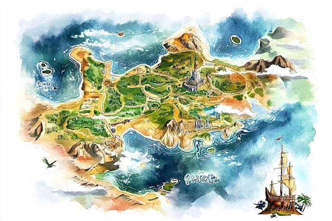 Fantasy map city map dnd city map country map event map vector map ...